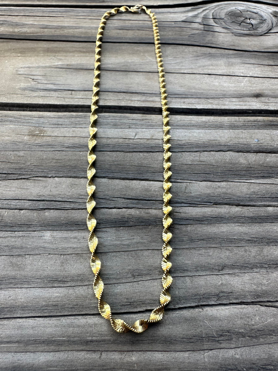 Gold twisty chain – Mer•made jewelry by Keri Mosier